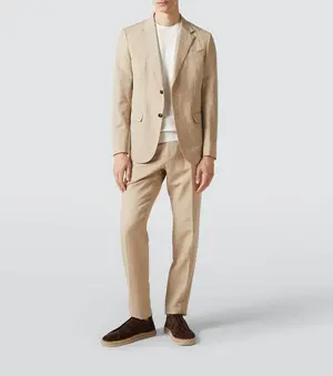 Zegna Triple Stitch Suede Espadrilles - Brown