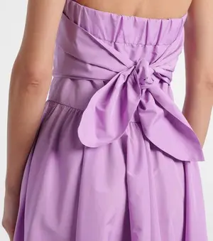 PATOU Gathered Faille Midi Dress