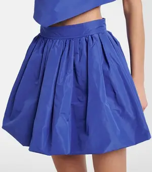 PATOU Gathered Faille Miniskirt - Blue