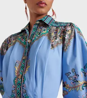 Etro Printed Cotton Shirt Dress
