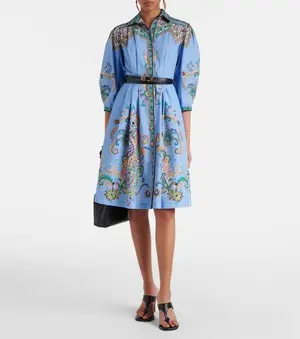 Etro Printed Cotton Shirt Dress