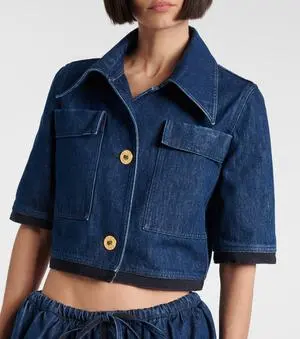 PATOU Cropped Denim Jacket