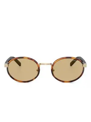 Prada Oval-frame Sunglasses - Brown