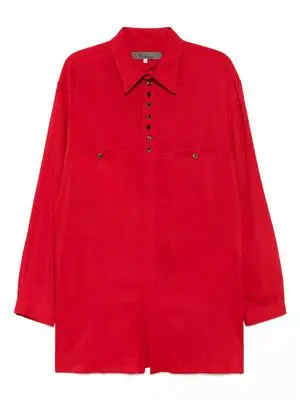 Yohji Yamamoto Spread-collar Shirt - Red