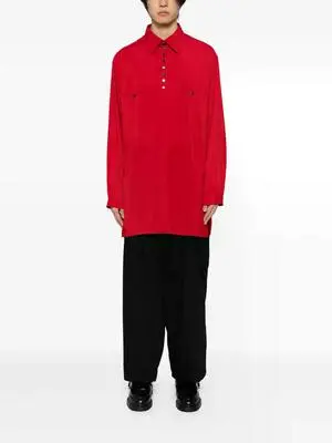 Yohji Yamamoto Spread-collar Shirt - Red