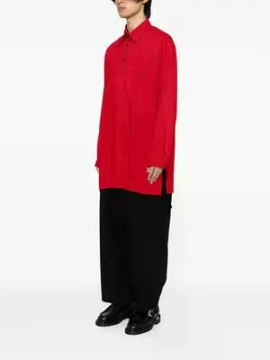 Yohji Yamamoto Spread-collar Shirt - Red