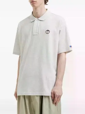 CHOCOOLATE X Russell Athletic Logo-patch Polo Shirt - Grey