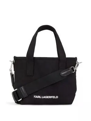 Karl Lagerfeld Ikon Rhinestones Embellished Tote - Black
