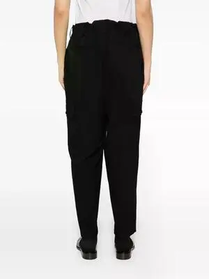 Yohji Yamamoto Wool Gabardine Trousers - Black