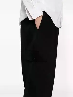 Yohji Yamamoto Wool Gabardine Trousers - Black