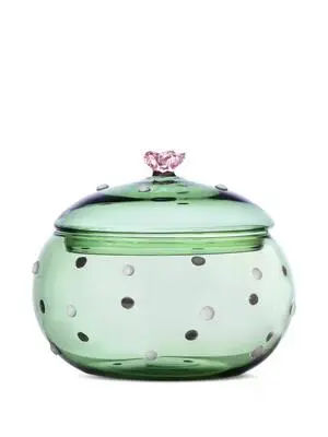ICHENDORF MILANO Desert Plants Polka-dot Glass Box - Green