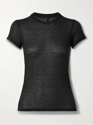 SKIMS Sheer Stretch-jersey T-shirt - Black