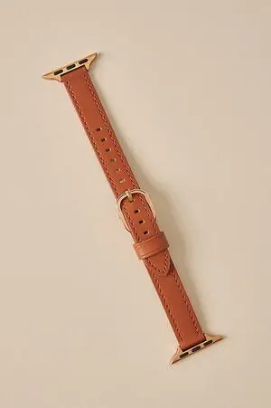 POSH TECH Carmen Skinny Leather Apple Watch Band - Brown Pattern