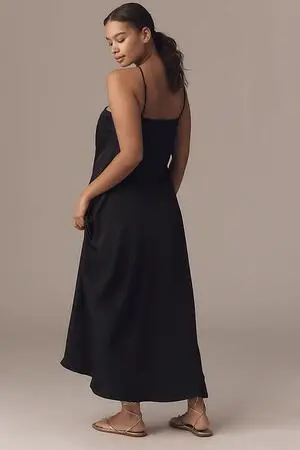 Anthropologie Veda Halter Slip Midi Dress
