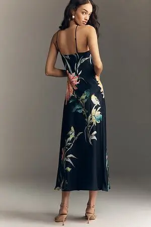 Anthropologie Veda Halter Slip Midi Dress