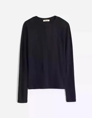 Madewell Ribbed Long-sleeve Tee - Jet Black