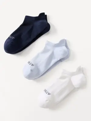 Athleta High Performance Ankle Socks 3 Pack - Gossamer/navy