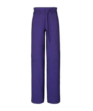 Tory Burch Cotton Wide Leg Pants - Ballpoint Blue