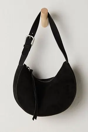 Free People Sina Suede Shoulder Bag - Black
