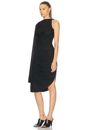 Bottega Veneta Ruched Midi Dress