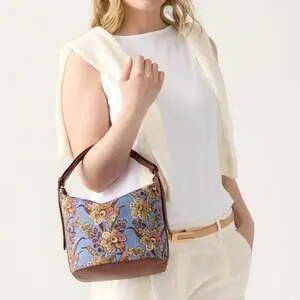 VERA BRADLEY Astoria Begonia Fields Shoulder Bag - Blue