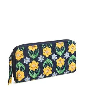 VERA BRADLEY Continental Wallet In Daffodils - Blue