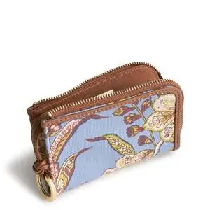 VERA BRADLEY Zip Card Pouch In Begonia Fields - Blue
