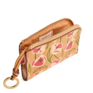 VERA BRADLEY Zip Card Pouch In Curly Tulips