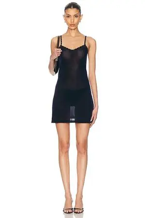 PRISCAVERA V Neck Studded Cami Dress - Navy