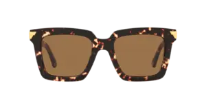 Bottega Veneta Rectangle Sunglasses - Tortoise
