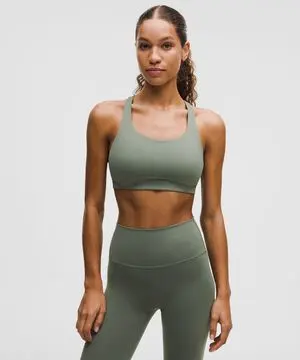 Lululemon Energy Bra Medium Support, B-d Cups - Willow Leaf