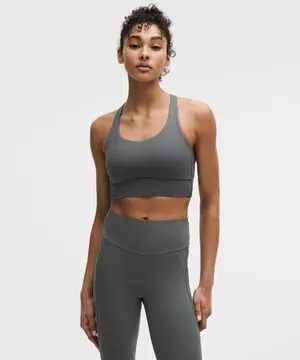 Lululemon Energy Longline Bra Medium Support, B-d Cups Onyx Grey