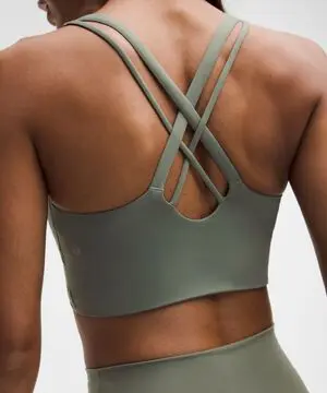 Lululemon Energy Longline Bra Medium Support, B-d Cups - Willow Leaf