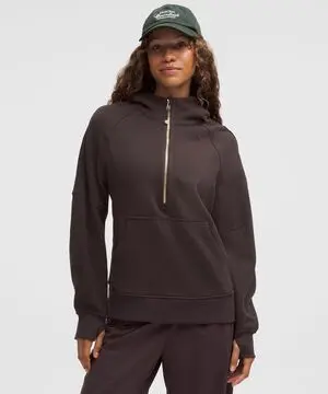 Lululemon Scuba Oversized Half-Zip Hoodie Sequoia/gold