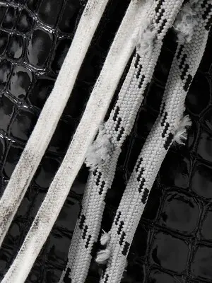 Balenciaga Rodeo Large Croc-effect Glossed-leather Tote Bag