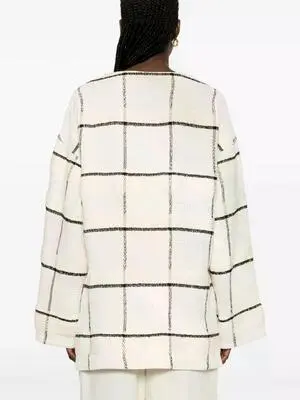 TOTEME Windowpane-check Tunic - Neutrals