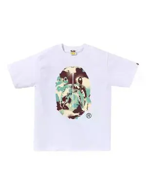 A BATHING APE Camouflage-graphic T-shirt - White