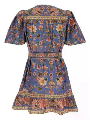 Farm Rio Superbloom Tapestry Dress - Blue