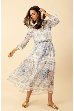 Hale Bob Halo Chiffon Maxi Dress - Pink