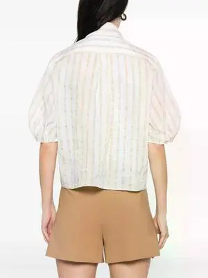MAZZARELLI Claudia Striped Shirt - Neutrals