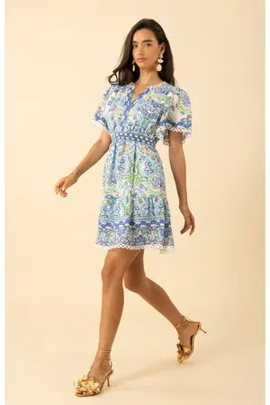 Hale Bob Katelyn Linen Dress - Blue