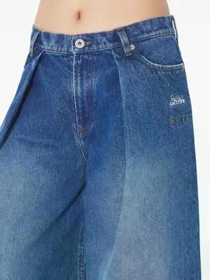 JEAN PAUL GAULTIER Logo-embroidered Jeans