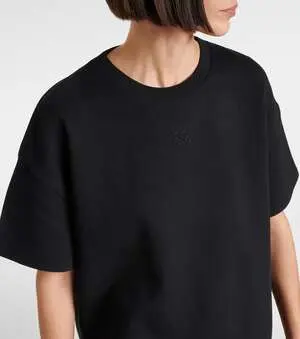 Loewe Asymmetric Cotton-blend T-shirt - Black