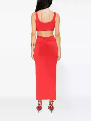 NISSA Cut-out Maxi Dress - Red