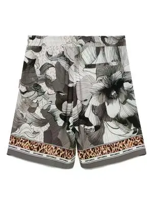 Just Cavalli Floral-print Shorts - Grey