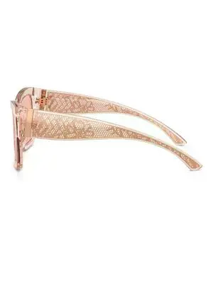 Dolce & Gabbana Printed-arms Sunglasses - Pink