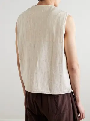 KARTIK RESEARCH Kantha Embellished Cotton Vest