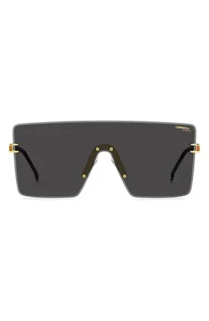 Carrera Eyewear 99mm Shield Mask Sunglasses - Gold Black/ Grey Ar
