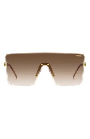 Carrera Eyewear 99mm Shield Mask Sunglasses - Gold Ivory/ Brown Sf