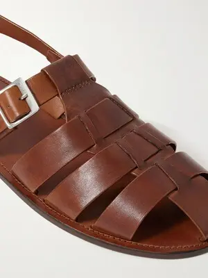 Grenson Quincy Leather Fisherman Sandals - Brown